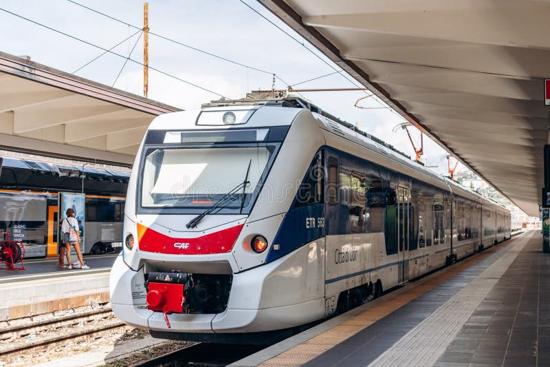 Train Arriving at Trieste Centrale Railway Station Editorial Image ...