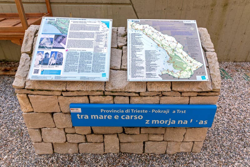 Trieste Regional Map editorial stock photo. Image of coast - 208710243