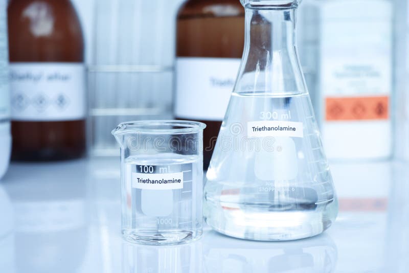 Triethanolamine in Glass, Chemical in the Laboratory Stock Image ...