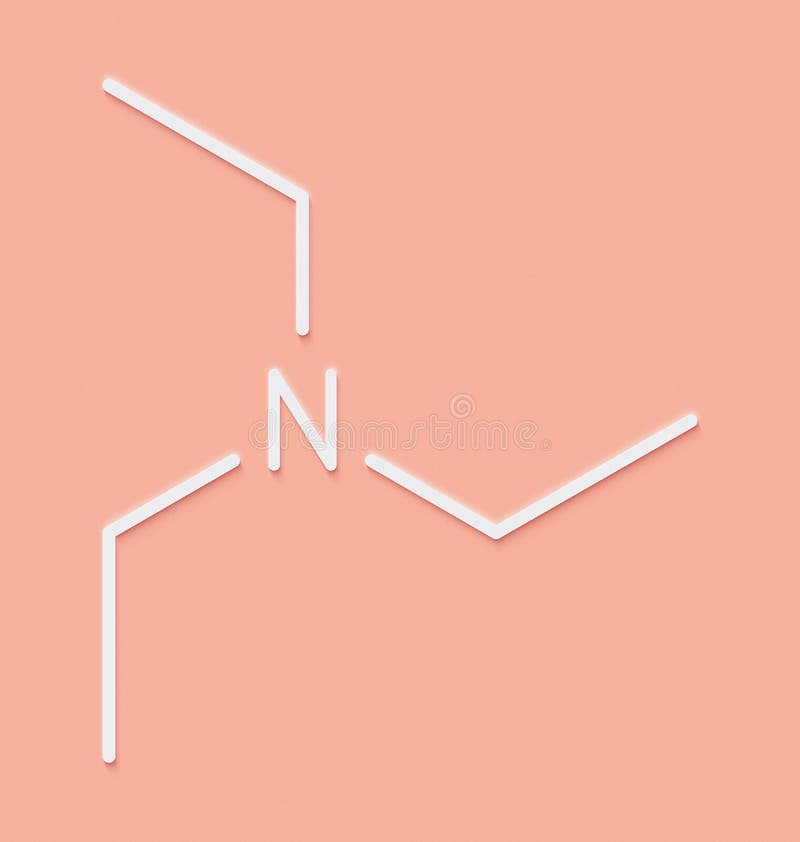 Triethylamine Organic Base Molecule. 3D Rendering Stock Illustration ...