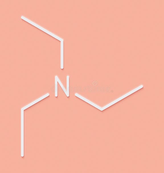 Triethylamine Organic Base Molecule. Skeletal Formula. Stock ...