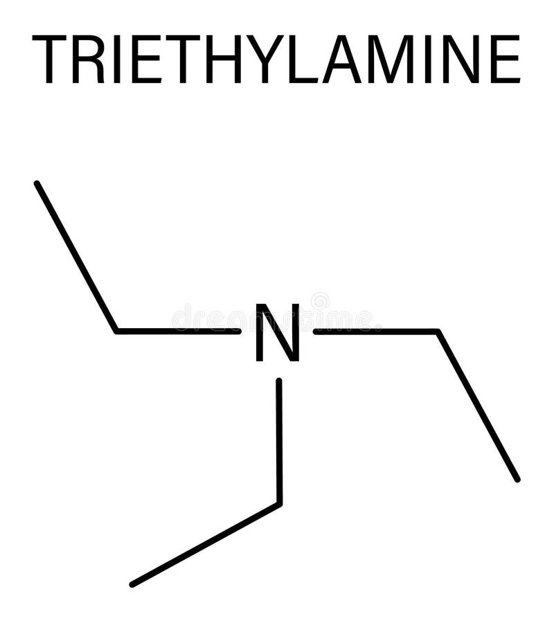 Triethylamine Organic Base Molecule. Skeletal Formula Stock Vector ...
