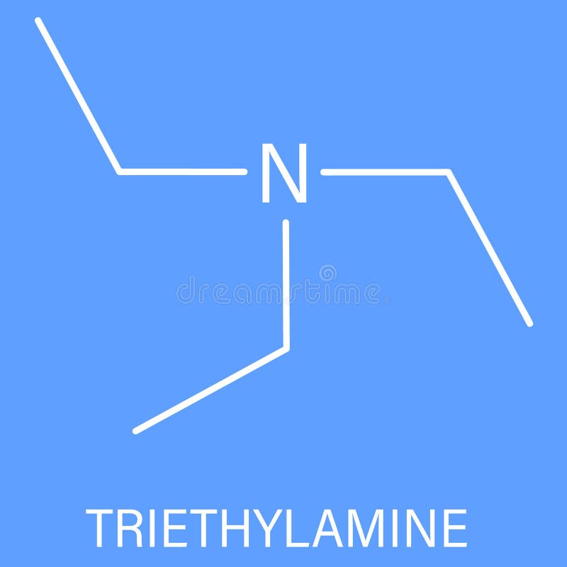 Triethylamine Organic Base Molecule. Skeletal Formula Stock Vector ...