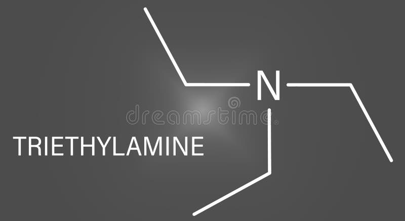 Triethylamine Organic Base Molecule. Skeletal Formula Stock Vector ...