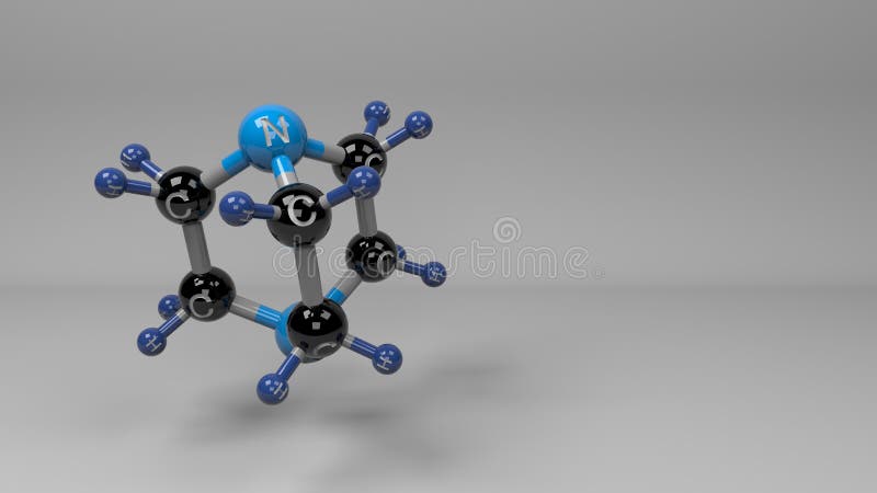 Triethylenediamine Molecule 3D Render Illustration. Stock Illustration ...