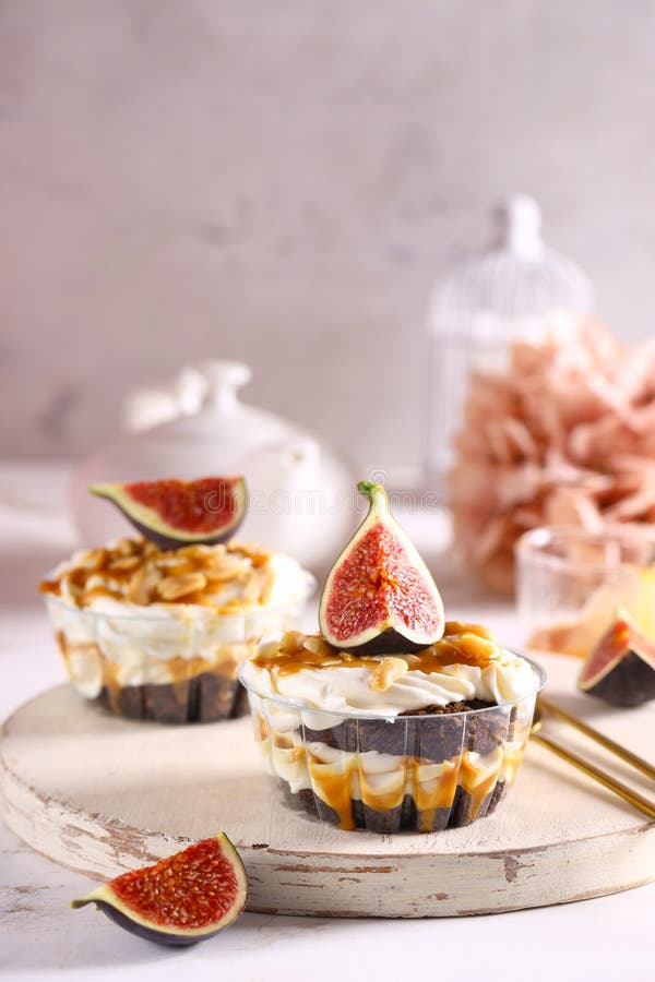 Trifle Dessert with Chocolate Stock Photo - Image of gourmet, glass ...