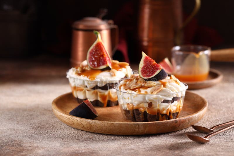 Trifle Dessert with Chocolate Stock Photo - Image of tasty, pudding ...