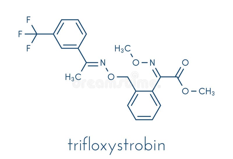 Trifloxystrobin Fungicide Molecule. Skeletal Formula Vektor Abbildung ...