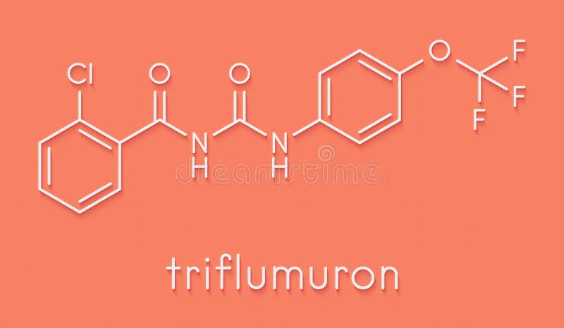 Triflumuron Insecticide Molecule. Skeletal Formula. Stock Illustration ...