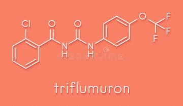 Triflumuron Insecticide Molecule. Skeletal Formula. Stock Illustration ...