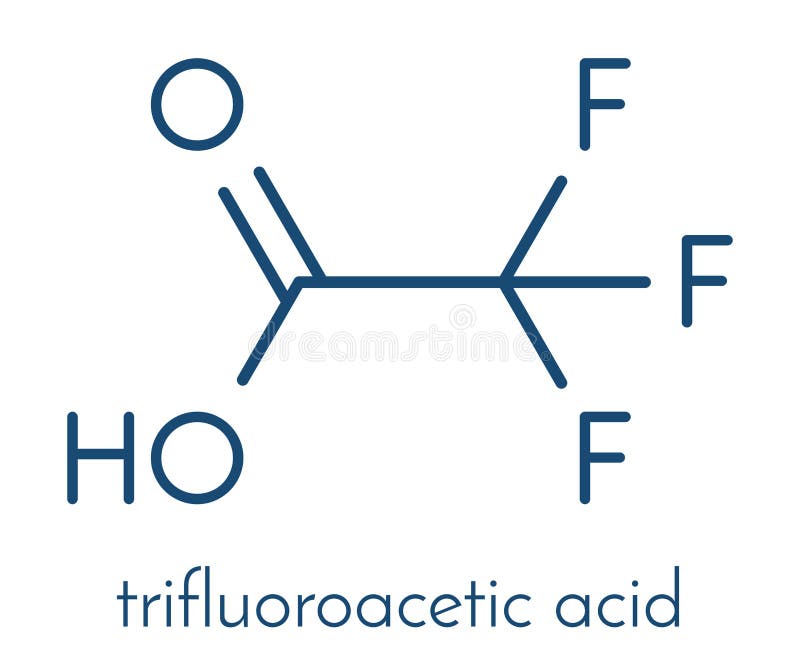 Trifluoroacetic Acid TFA Molecule. Skeletal Formula. Stock Vector ...