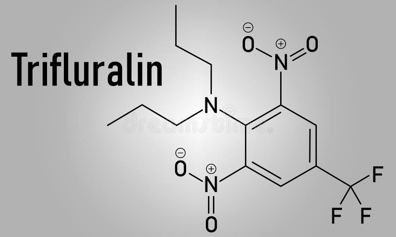 Trifluralin Herbicide Molecule. Skeletal Formula Stock Vector ...