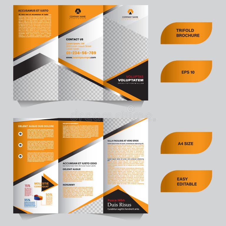 Elegant Trifold Brochure Stock Illustrations – 551 Elegant Trifold ...