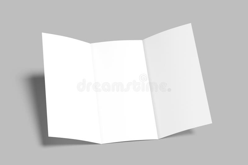 Trifold Brochure Blank Mockup Your Design Here Stock Illustration ...