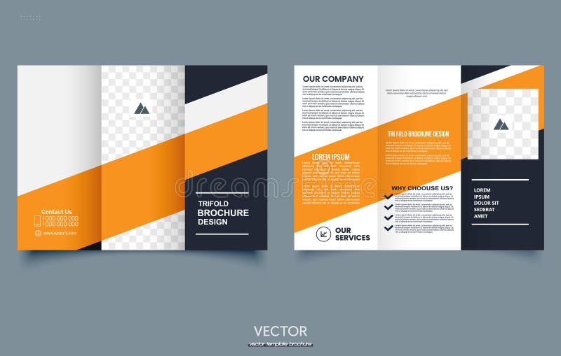 Trifold Brochure Template Layout Design and Corporate. Vector Graphics ...