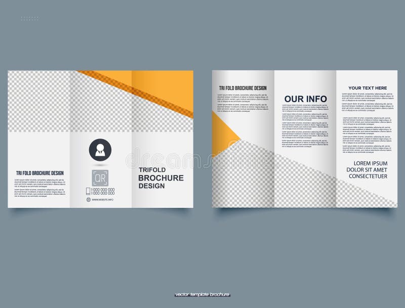 Trifold Brochure Template Minimalistic Geometric Design. Creative, and ...