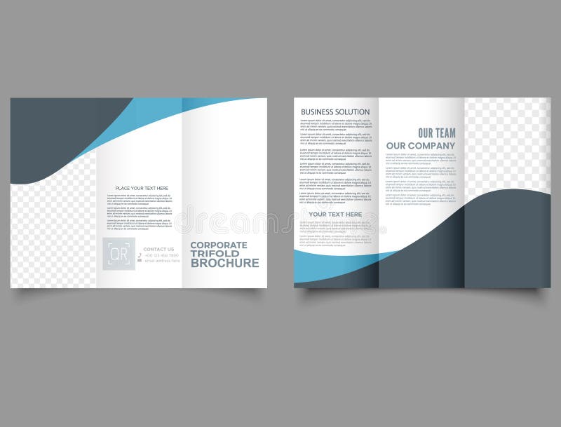 Trifold Brochure with Waves. Creative and Professional Tri Fold ... Trifold Brochure with Waves. Creative and Professional Tri Fold ...