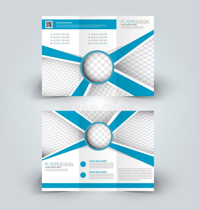 Trifold Business Brochure Leaflet Template Stock Vector - Illustration ...