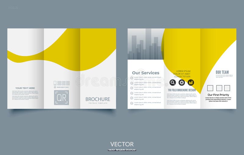 Trifold Corporate Brochure Design Minimal Shapes. Brochure Design ...