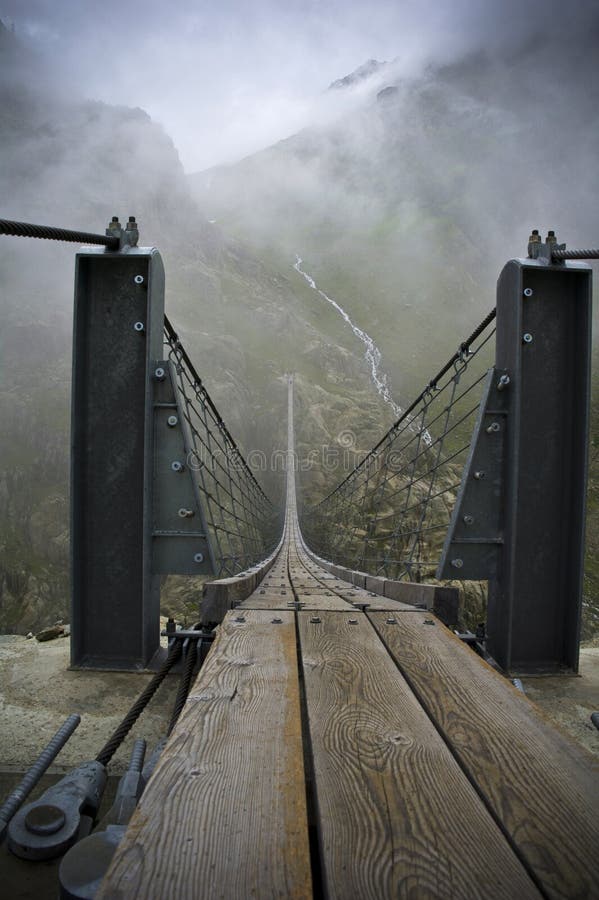 Trift bridge stock image. Image of trekking, swiss, storm - 44700975
