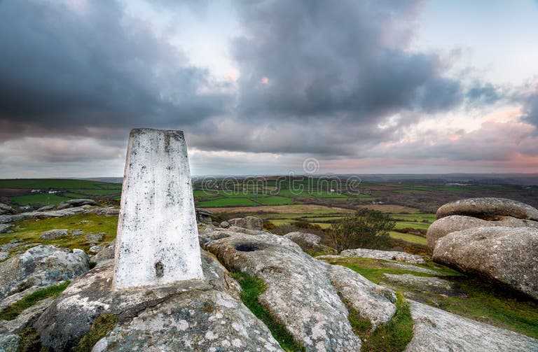 Trig Point stock photo. Image of country, cornwall, point - 39246546