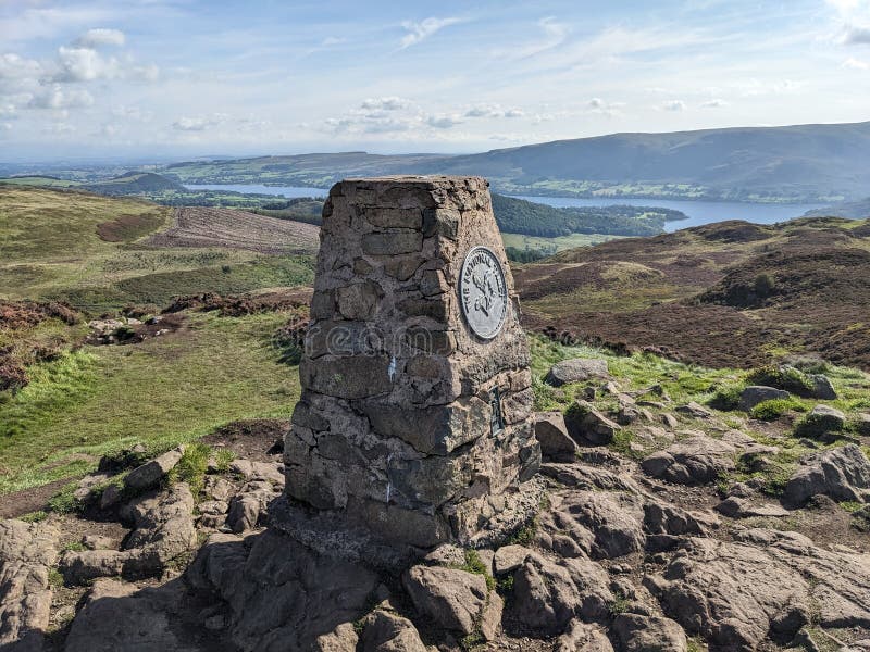 Trig Point Up a Mountain in the Peak District Editorial Image - Image ...