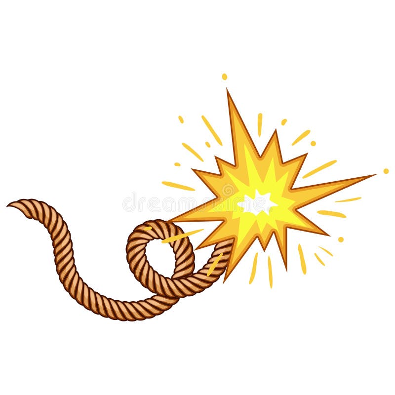 Trigger Dynamite Fuse Cartoon Vector Illustration Stock Illustration ...