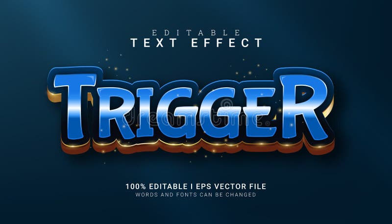 Trigger Editable Text Effect Vector Illustration Stock Vector ...