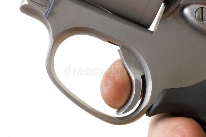 Trigger finger stock photo. Image of black, weapon, white - 25105446
