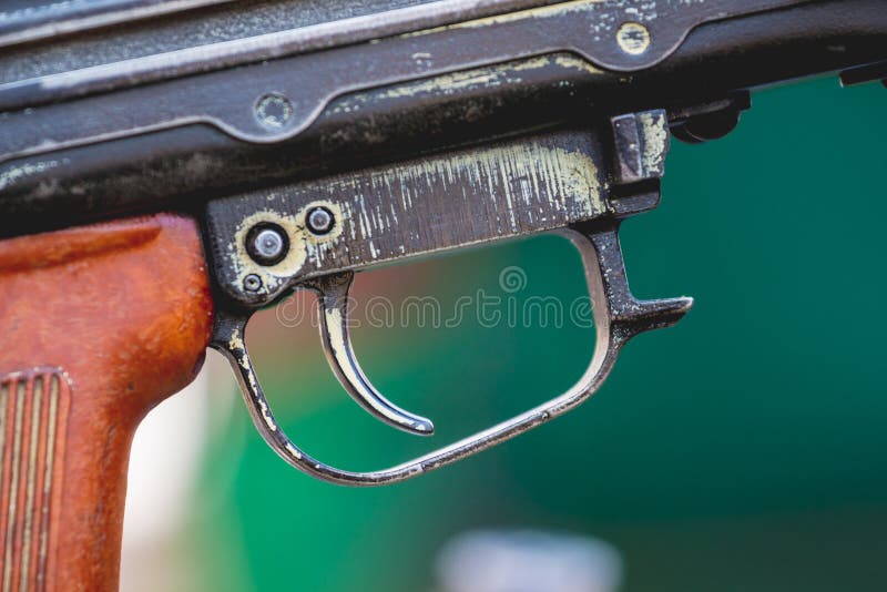 Machine Gun Trigger Closeup Stock Image - Image of barrel, display ...