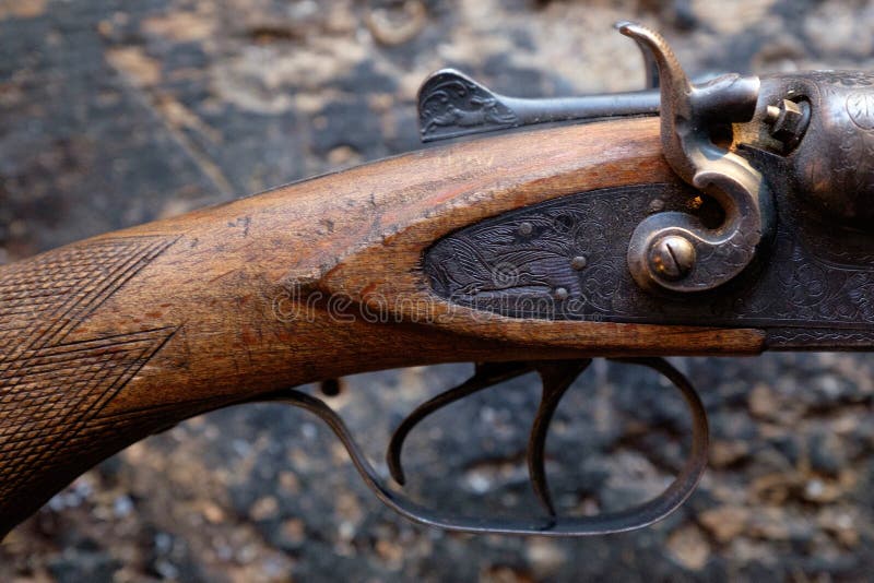 Trigger An Old Hunting Rifle Stock Photo - Image of older, metal: 73440414