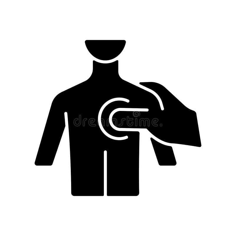 Trigger Points Massage Black Glyph Icon Stock Vector - Illustration of ...