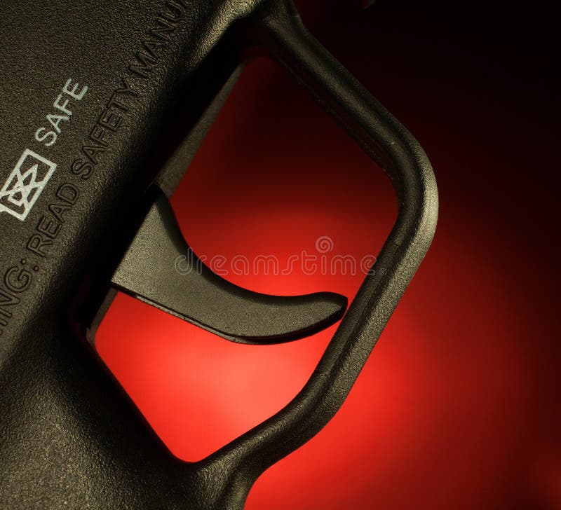 Trigger on red stock image. Image of weapon, trigger - 30325281