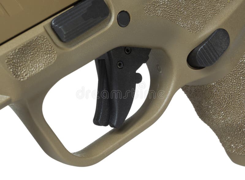 Trigger on a Semi Auto Pistol Stock Image - Image of weapon, button ...