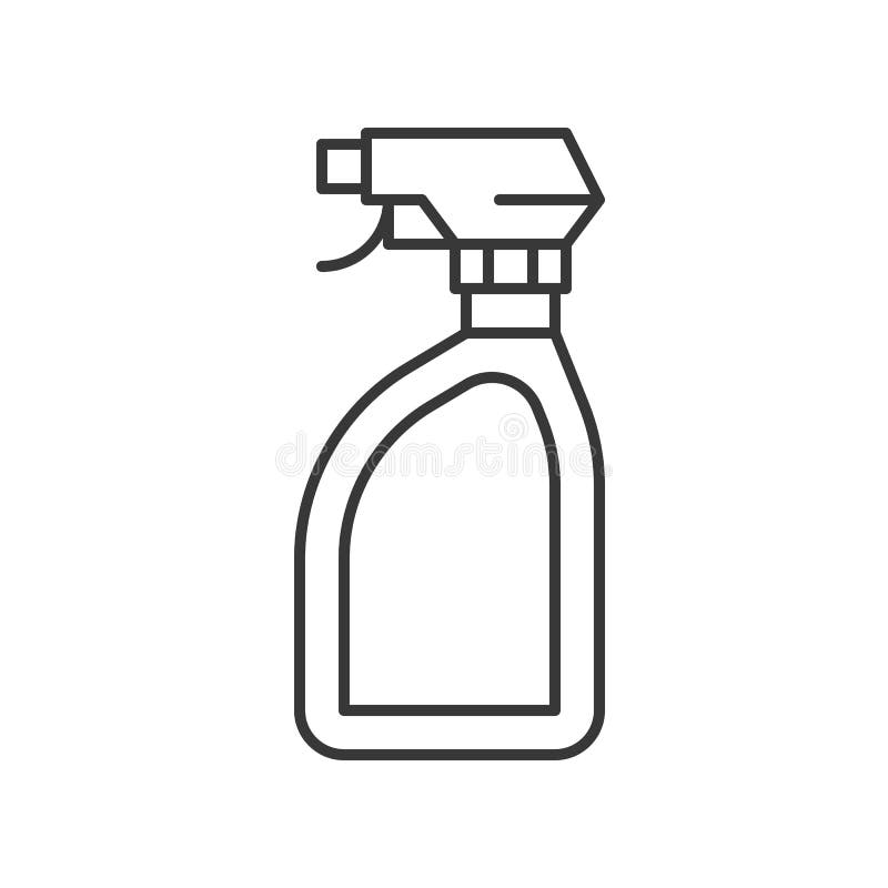 Trigger Spray Bottle, Cleaning Service Related, Outline Icon Stock ...