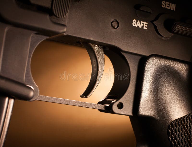 Trigger stock image. Image of weapon, metal, rifle, black - 31231927