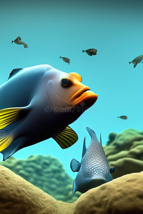 Triggerfish Animal. Illustration Artist Rendering Stock Illustration ...