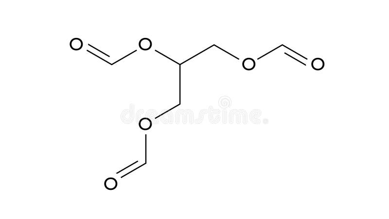 Triglyceride Molecule, Structural Chemical Formula, Ball-and-stick ...
