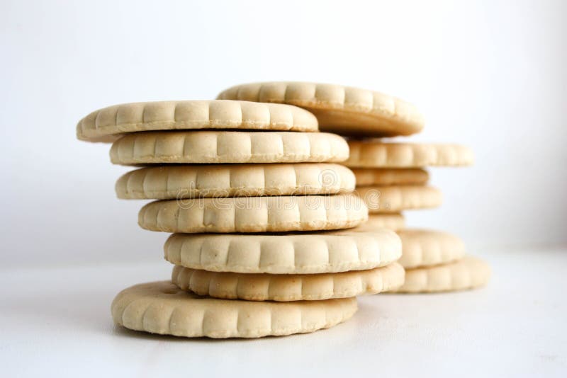 Trigo Redondo Das Cookies Em Se Biscoito Imagem de Stock - Imagem de ...