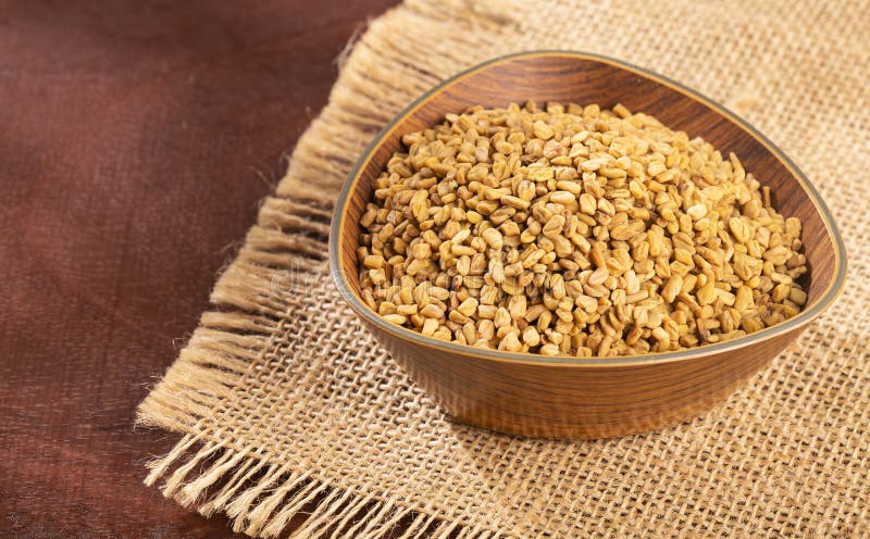 Trigonella Foenum-graecum. Fenugreek Seeds. Text Space Stock Photo ...