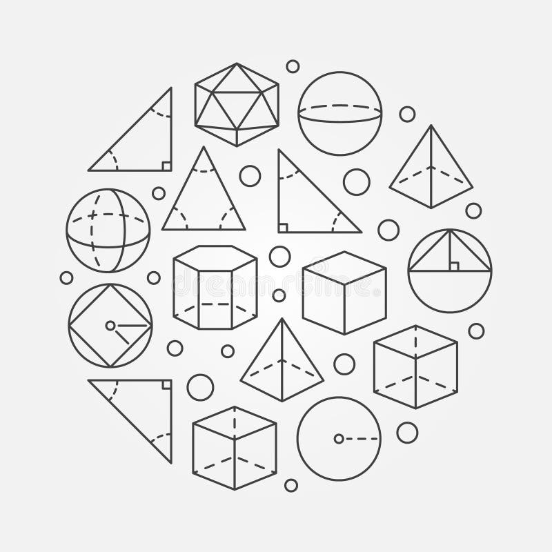 Trigonometri- Och Geometriillustration Vektor Illustrationer ...