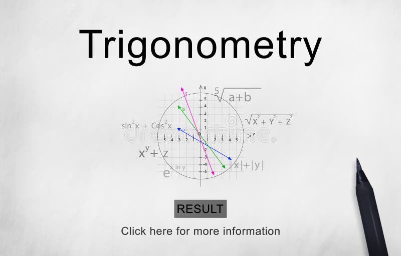 Trigonometry Algebra Equation Knowledge Learn Concept Stock Image ...