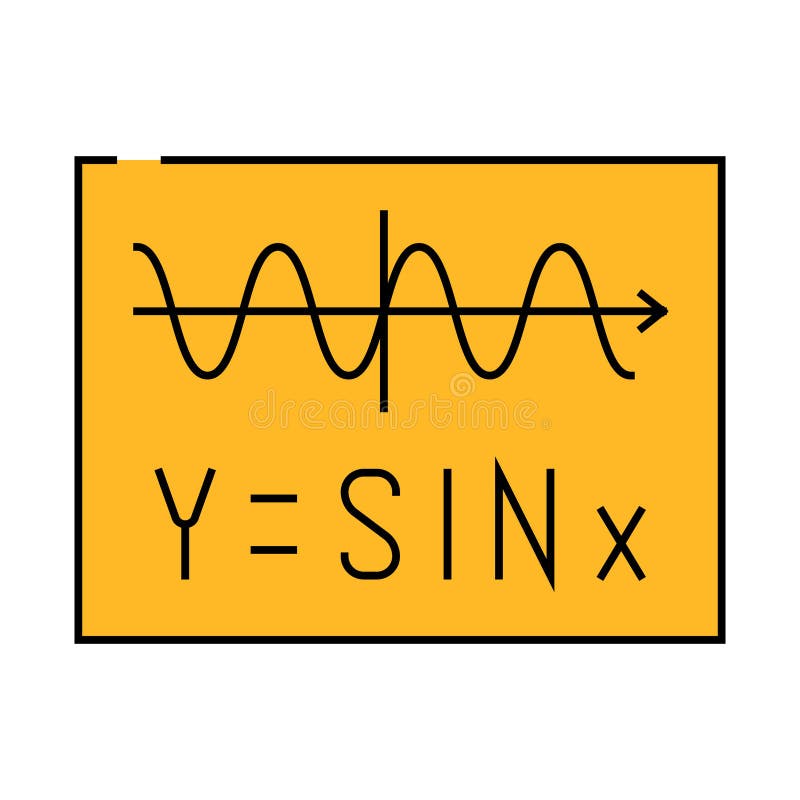 Trigonometry Formula Icon Color Illustration Stock Vector ...