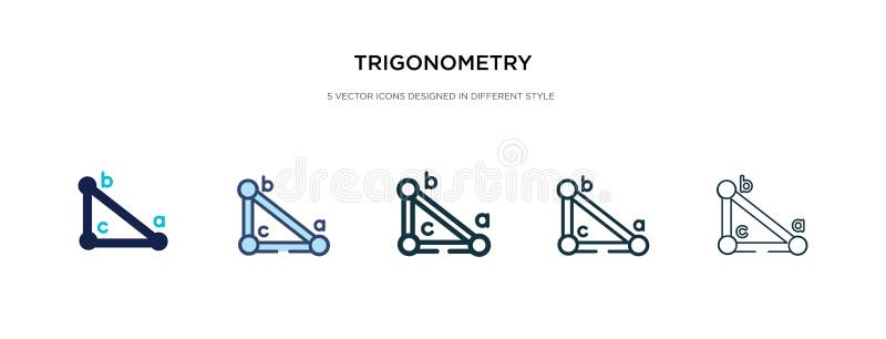 Trigonometry Icon Vector Sign and Symbol Isolated on White Background ...