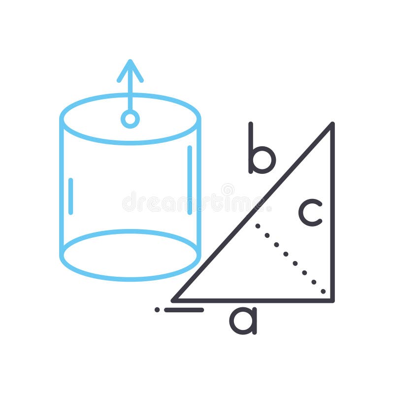 Trigonometry Line Icon, Outline Symbol, Vector Illustration, Concept ... Trigonometry Line Icon, Outline Symbol, Vector Illustration, Concept ...