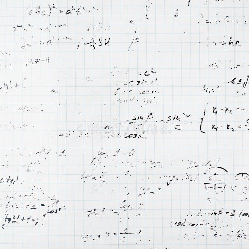 Trigonometry Math Equations and Formulas Stock Image - Image of exam ...