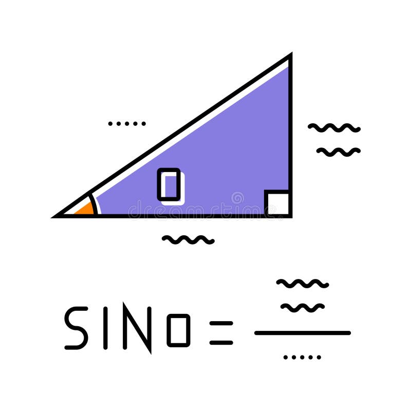 Trigonometry Icon, High School Related Vector Illustration Stock Vector ...