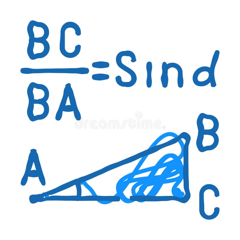 Trigonometry Math Science Education Icon Doodle Illustration Stock ...