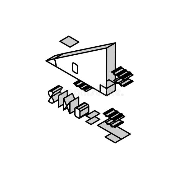 Trigonometry Math Science Education Isometric Icon Vector Illustration ...