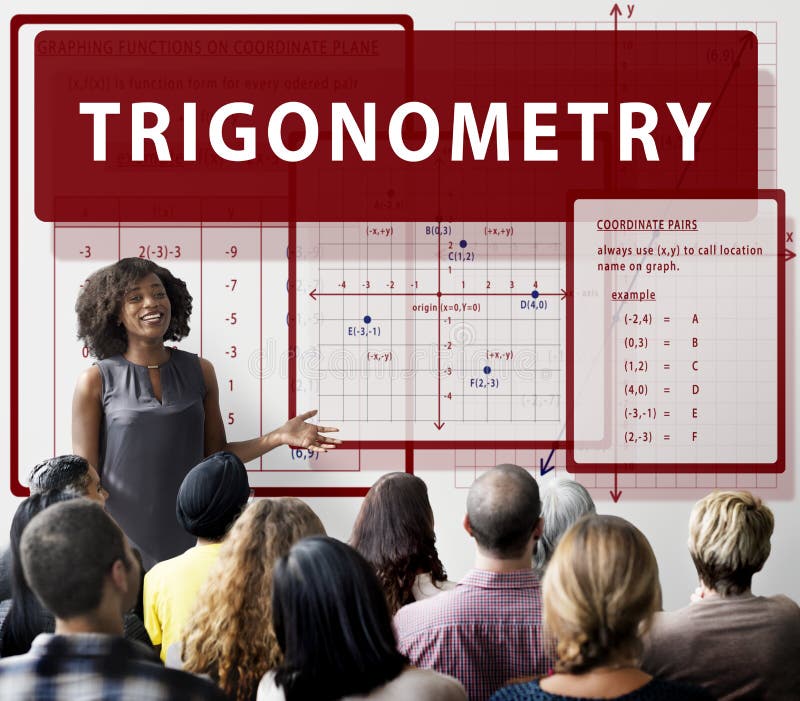 Trigonometry Mathematics Calculation Chart Concept Stock Photo - Image ...